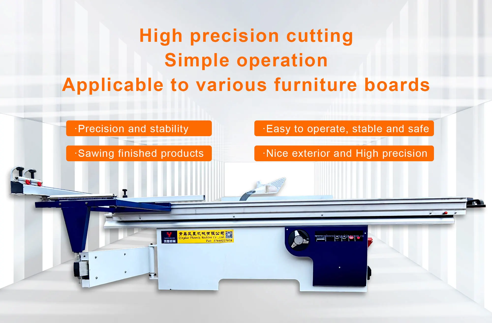 Woodworking Furniture Industrial Professional Sliding Table Panel Saw ...