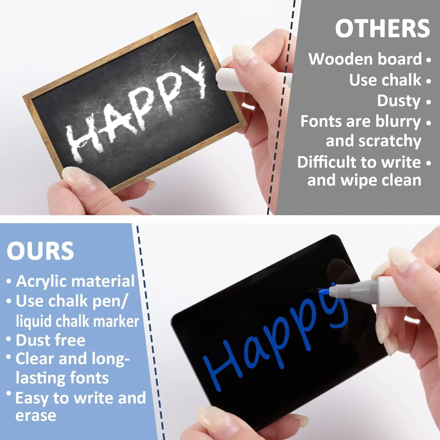 Mini L Shape Chalkboard Signs for Food Chalkboard Small Black Chalk ...