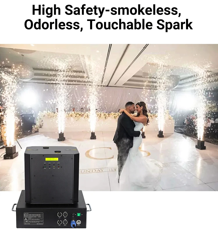 1300W Two Head Rotation Cold Spark Firework Stage Effect Machine ...