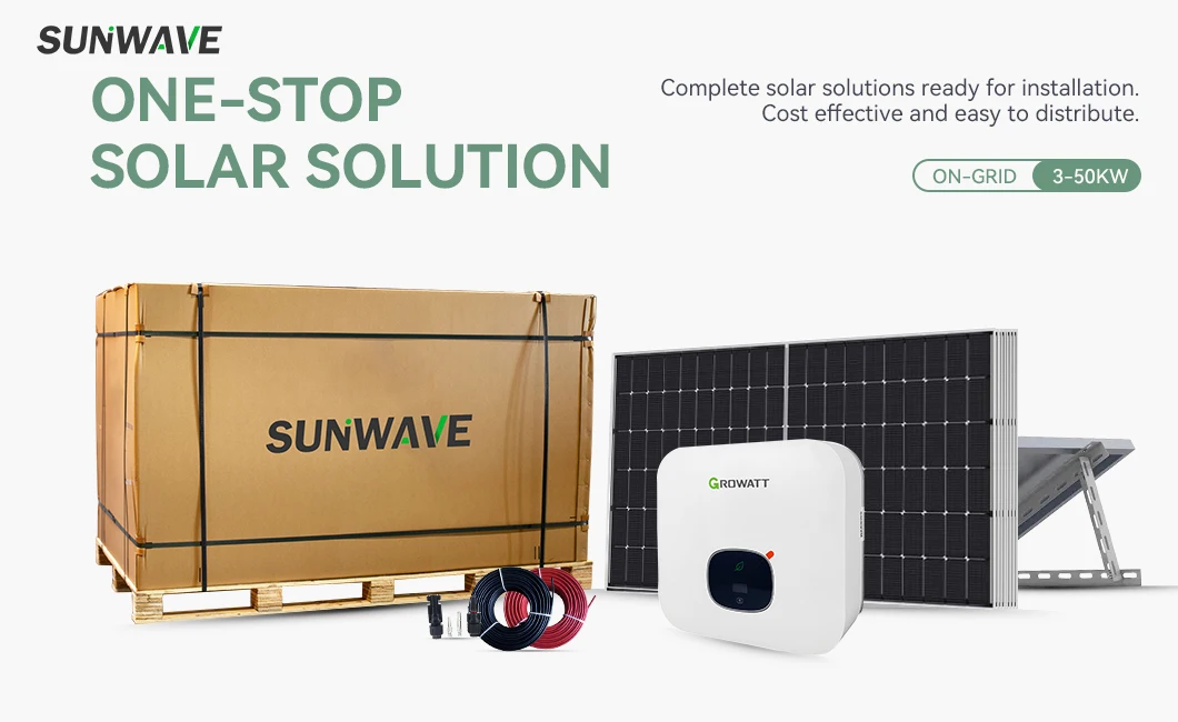 Sunwave On Grid Solar System 10kw 12kw 15kw 16kw 18kw 20kw Solar System Solar Photovoltaic ...