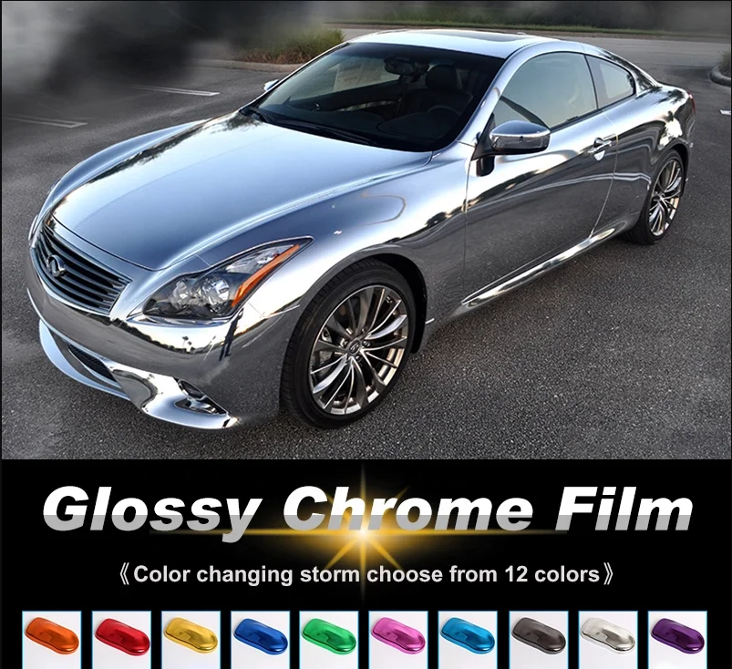 Chrome Vinyl Roll - Adhesive Car Wrapping for Stylish Upgrade
