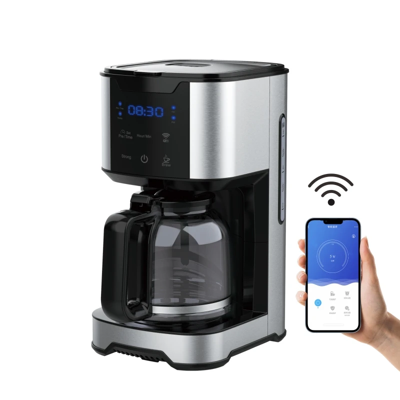 Hotel Automatic Black Coffee Touch Screen Programmable LCD Display Wifi ...