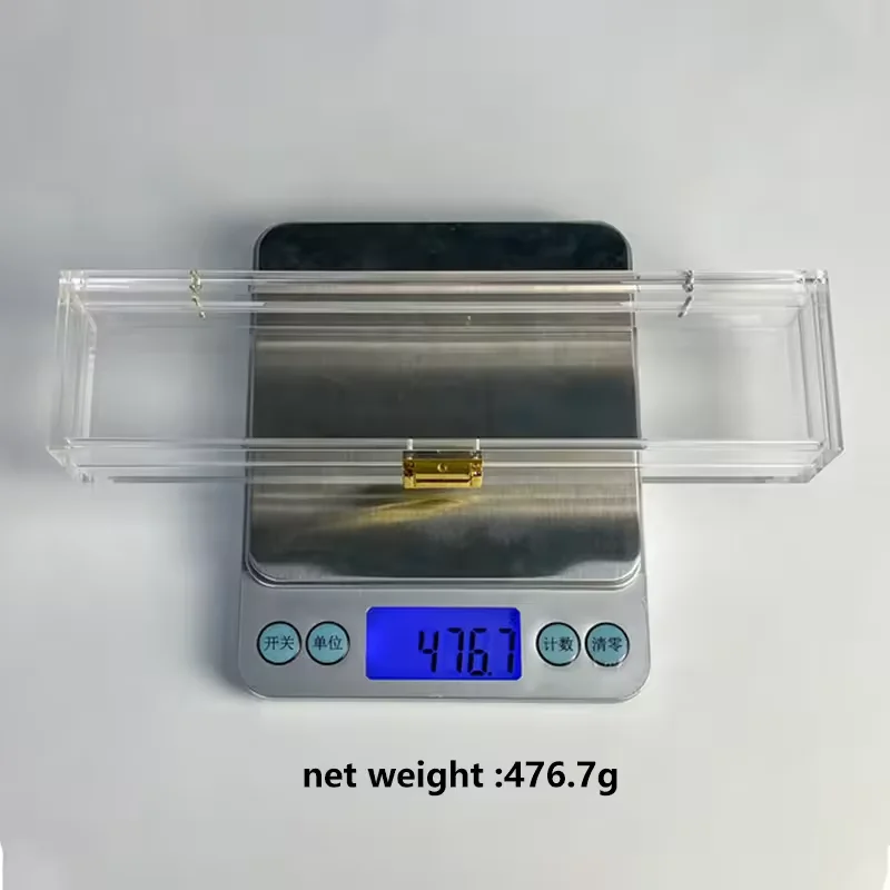 Rectangular Clear Acrylic Storage Box Display With Lock Acrylic ...