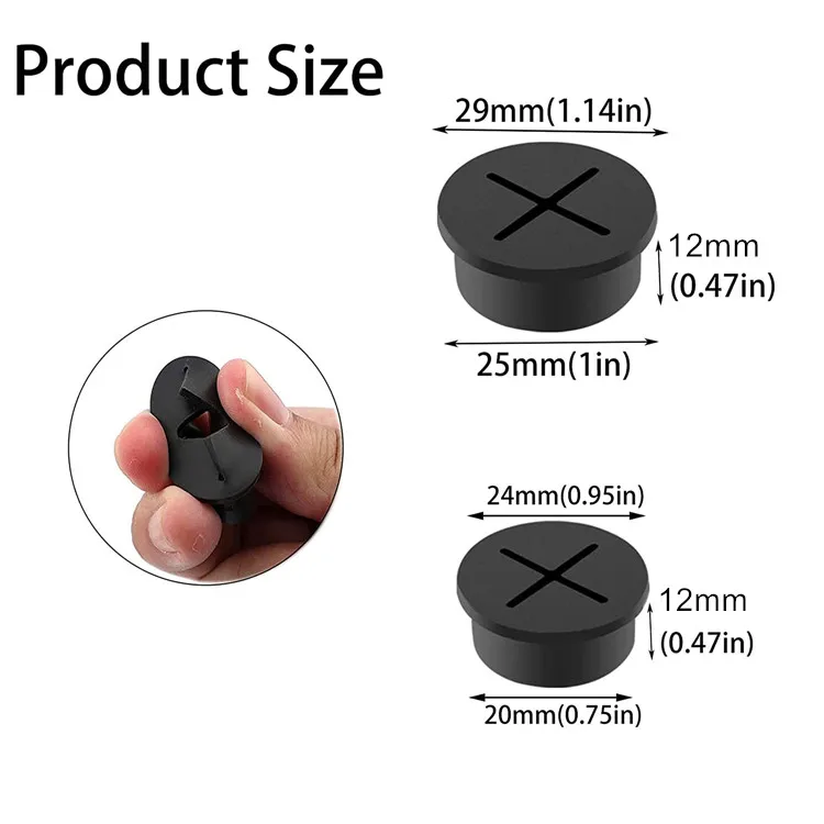 Desk Round Computer Hole Silicone Grommet Silicone Rubber Desk Grommets ...