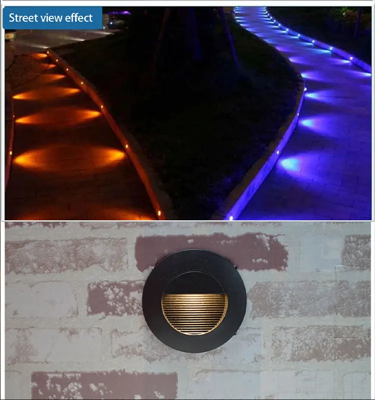 Round Recessed Wall Light Aluminum Recessed Step Light Garden Light ...