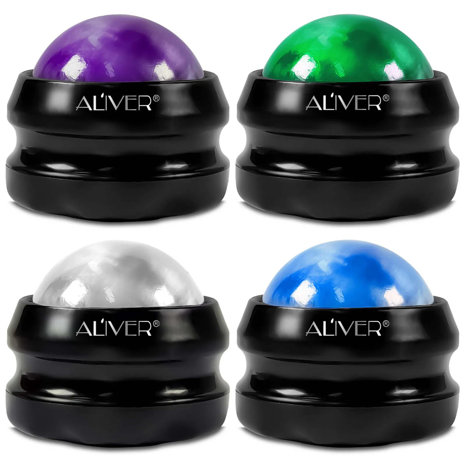 Aliver New Design Massage Roller Ball Muscle Relax Pain Relief Back ...