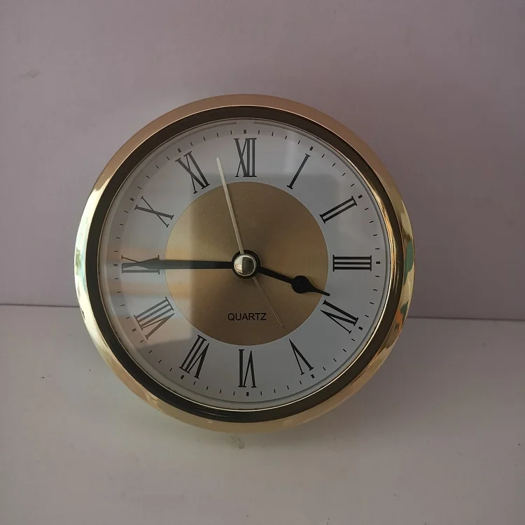 Silent Sweep Gold & Silver Round Quartz Clock Insert