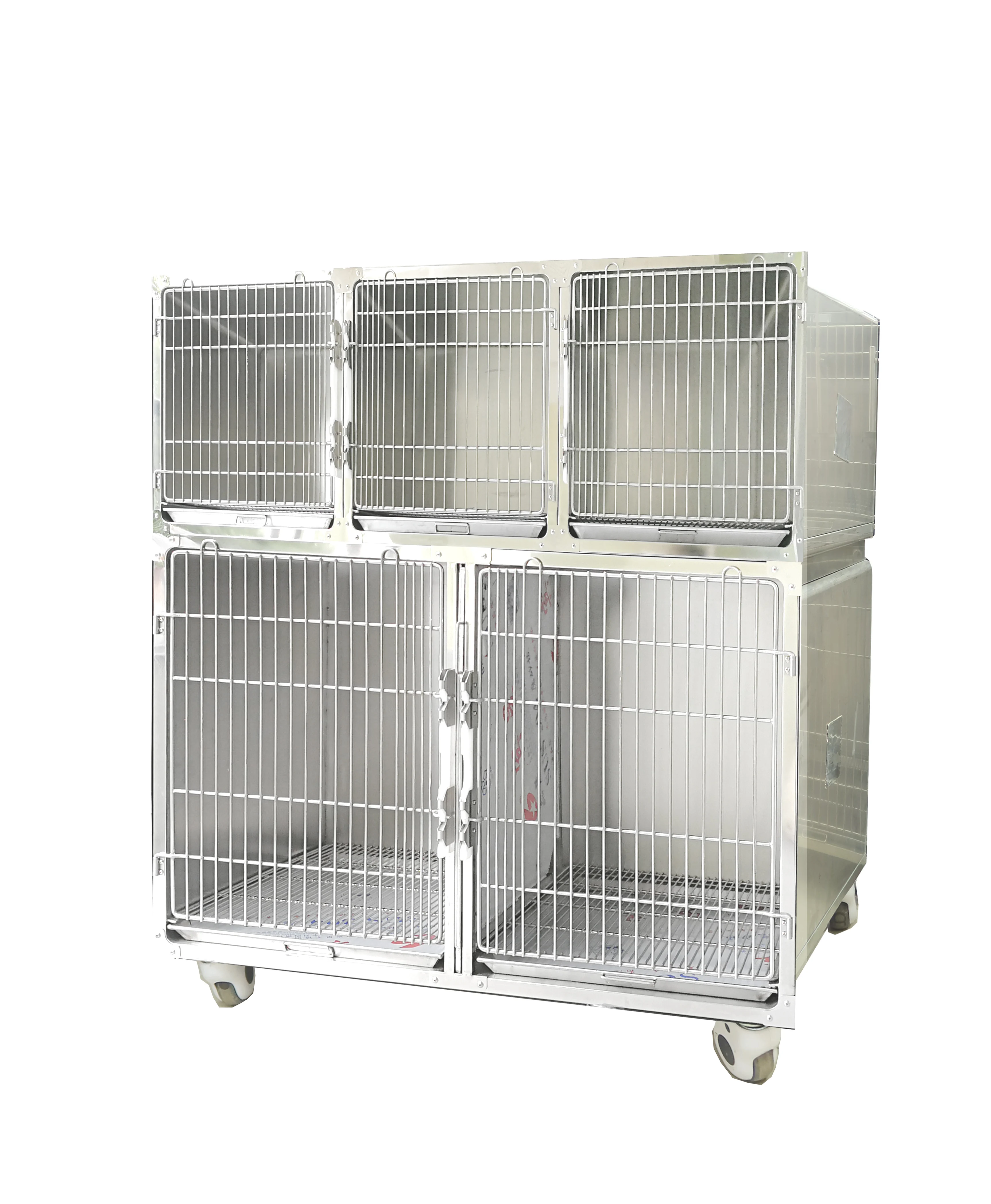 Five Grid Dog Cage Veterinary Pet Hospital Clinic Stainless Steel 304 ...