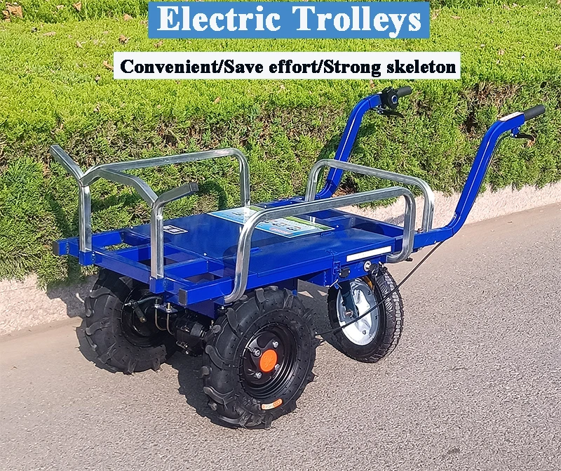 500kg Capacity Electrical Wheelbarrow All Terrain Hand Flatbed Pallet ...