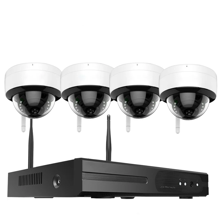 4 CH Wireless Wifi NVR CCTV kit Cameras P2P 1080P hd dome IP cctv ...