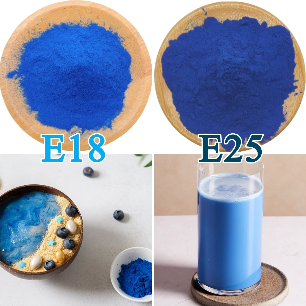 Food Grade Blue Matcha Latte Powder Flavored Packaging Blue Matcha ...