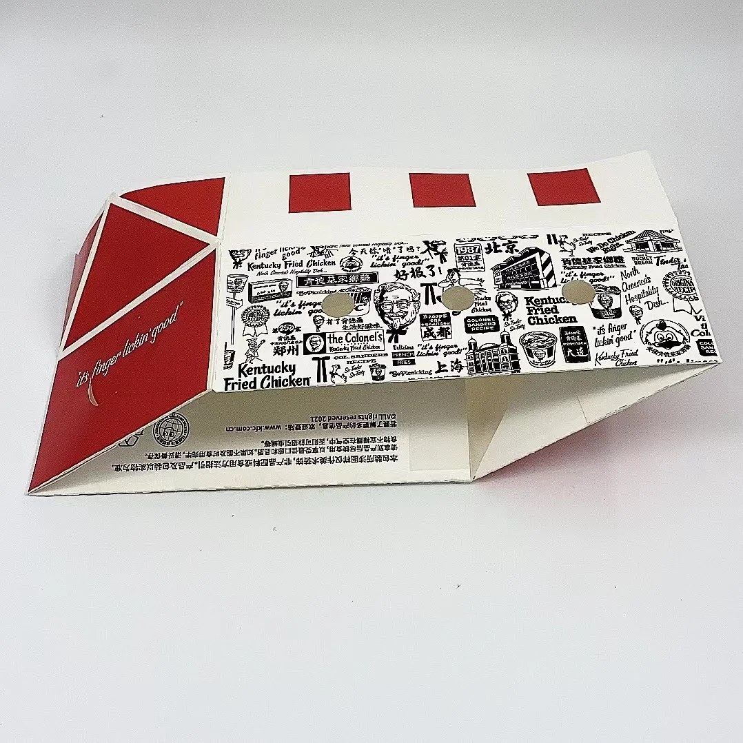 Newly Designed Foldable White Cardboard Container Takeaway Fire Chicken ...