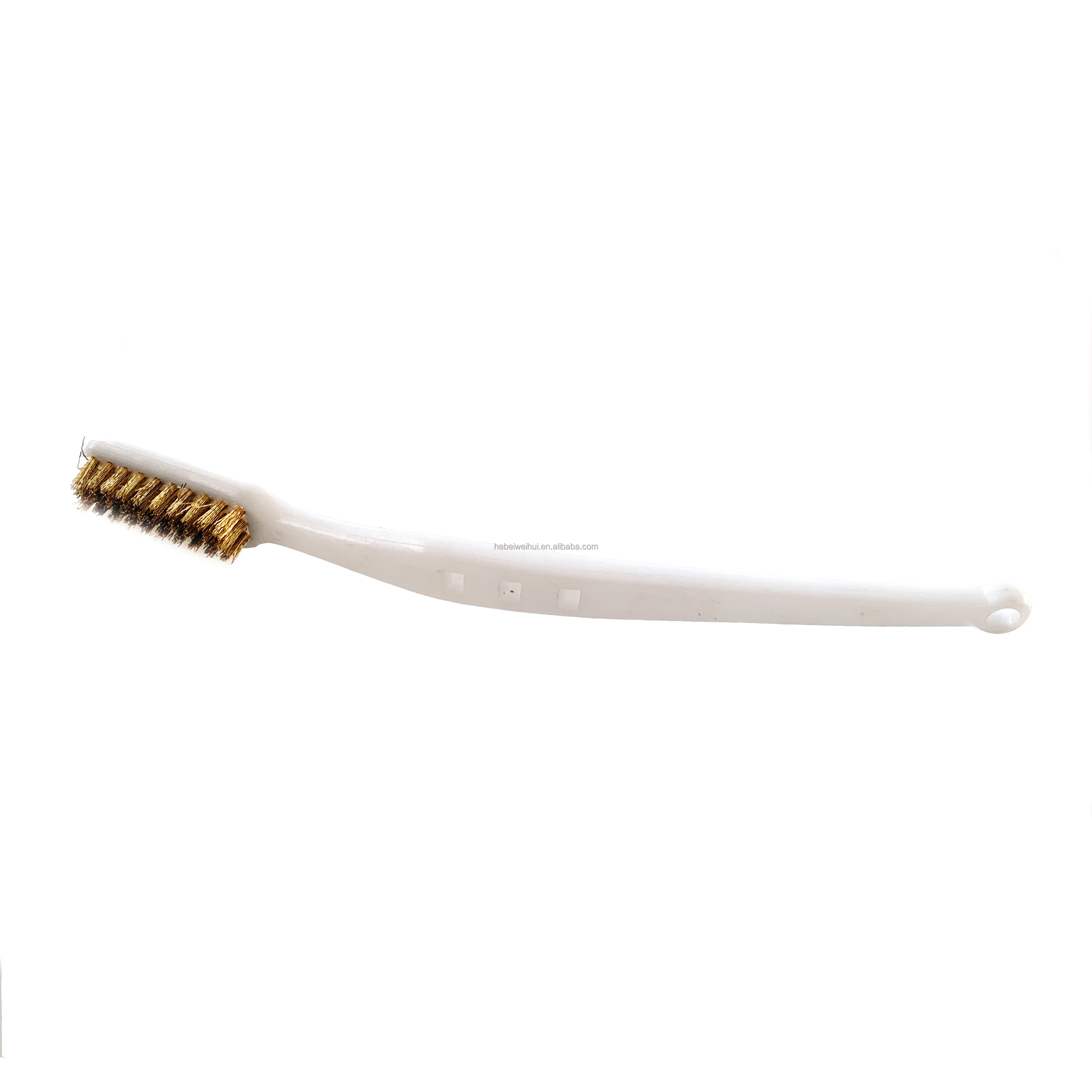 Plastic Handle Brass Bristle Wire Brush for Offset Printing