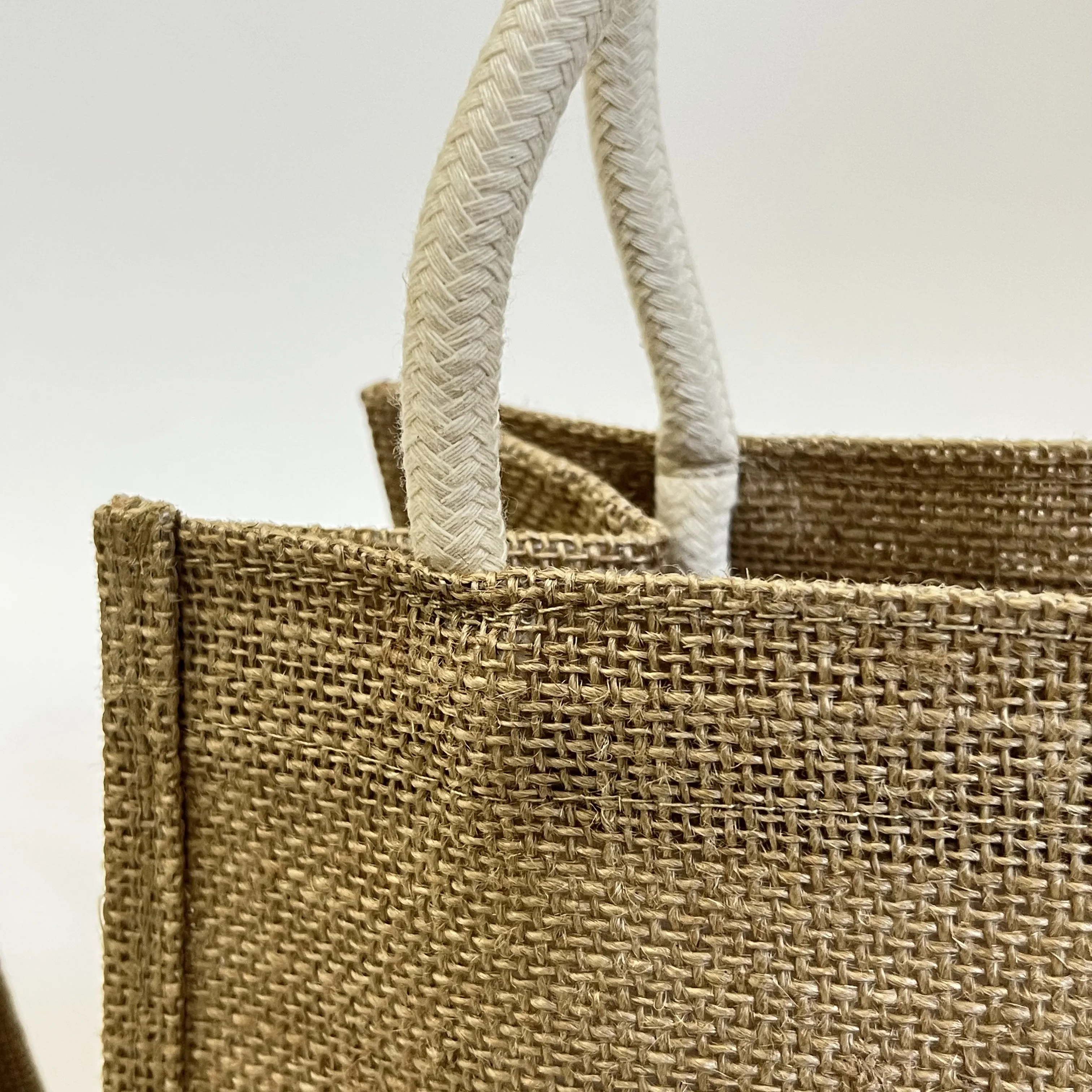 Eco-friendly Customized Handbags Flax Burlap Bags Large Capacity Fancy ...