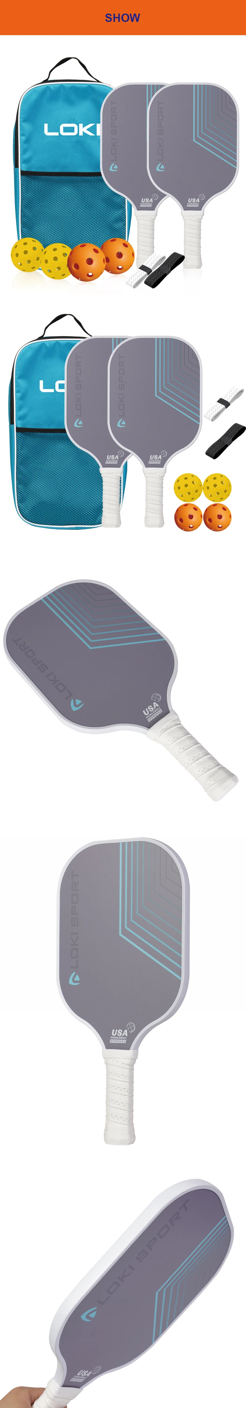Customizable Gradient Blue Loki Pickleball Paddle Set