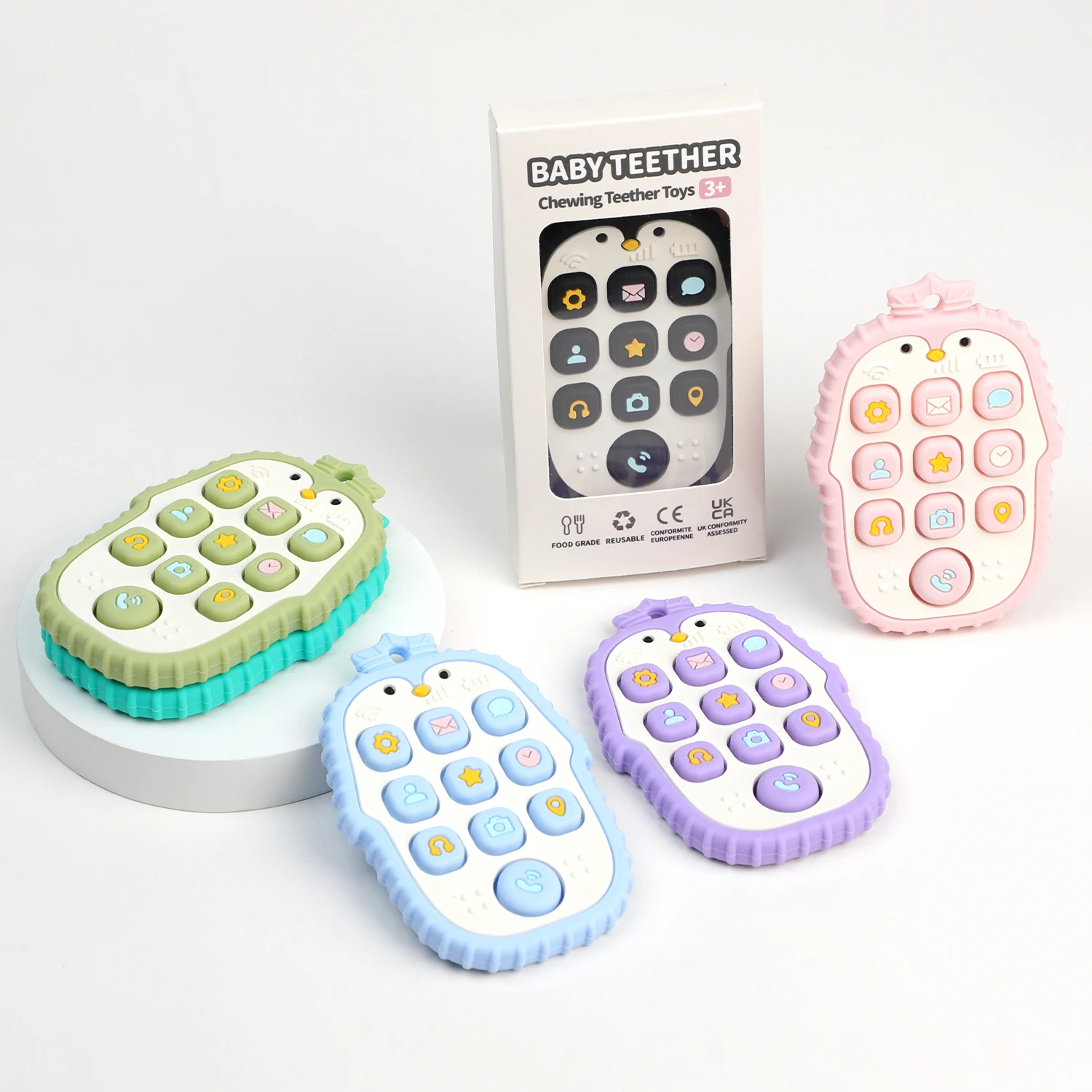Bpa Free Educational Silicone Baby Toys New Remote Control Teething ...