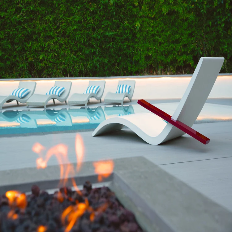 Ledge Modern Swimming Pool Chaise Lounger With Arm Rest Beach Hotel ...