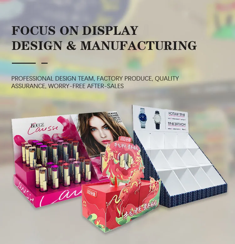 Custom Pdq Cardboard Tabletop Countertop Cosmetic Makeup Lash Product ...