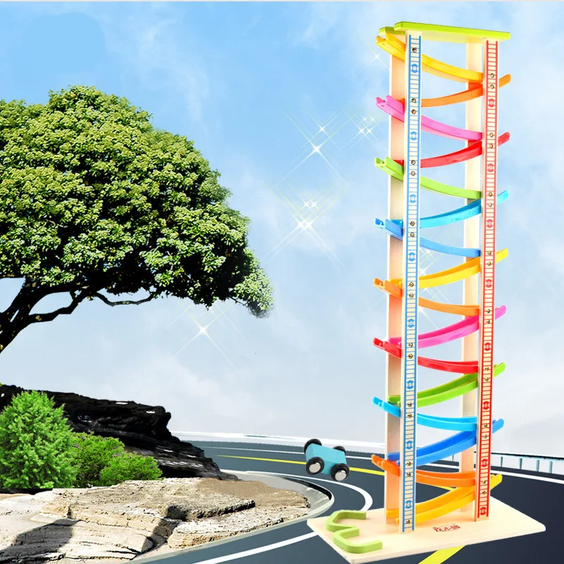 16 Layer Ramp Race Track Car Ramp Racer With Mini Inertia Cars Sliding ...