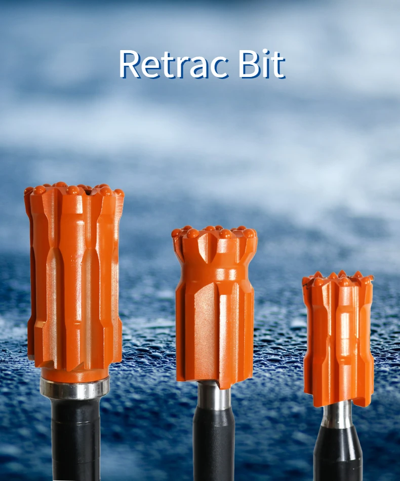 Threaded T45/t51-89mm Retrac Drop Center 14 Buttons Drill Bits For Rock ...