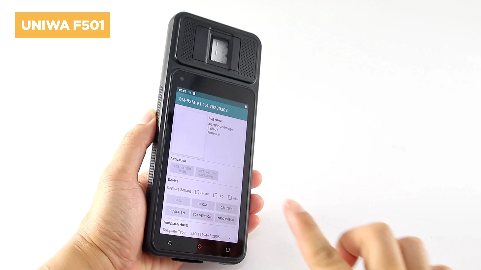 Uniwa F501 5 Inch 4g Android 12 Biometric Fingerprint Reader 2d Barcod ...