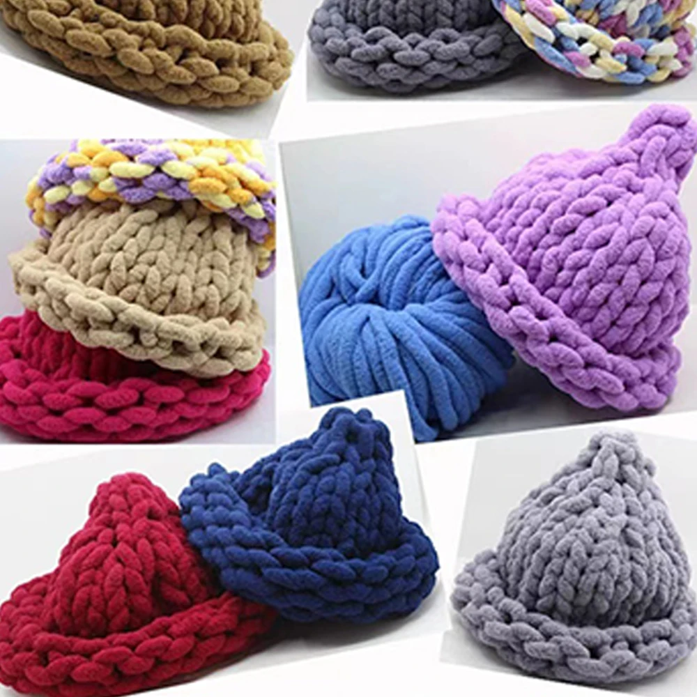 20mm Multi-Color Chunky Crochet Yarn Knitting Woven Blanket Core Strip ...