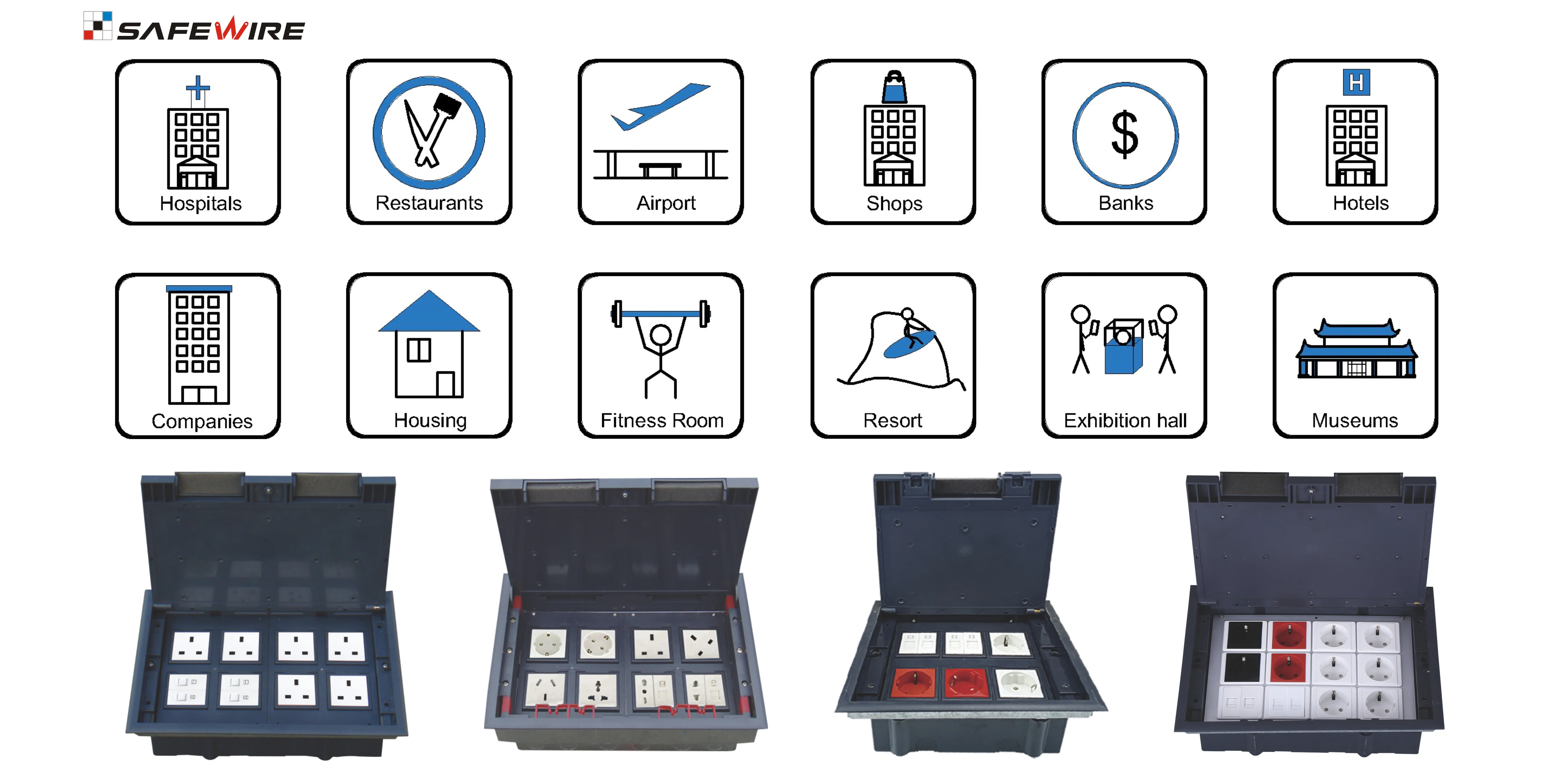 Iec60884 Cavite Floor Box /electrical Outlet /audio Visual Sockets ...