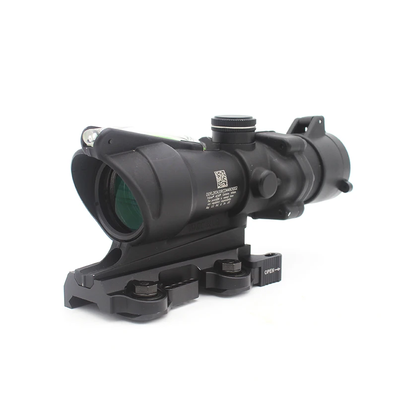 Tactical Hunting Scope Acog 4x32 Optics Ta31 With Qd Mount Real Fiber ...