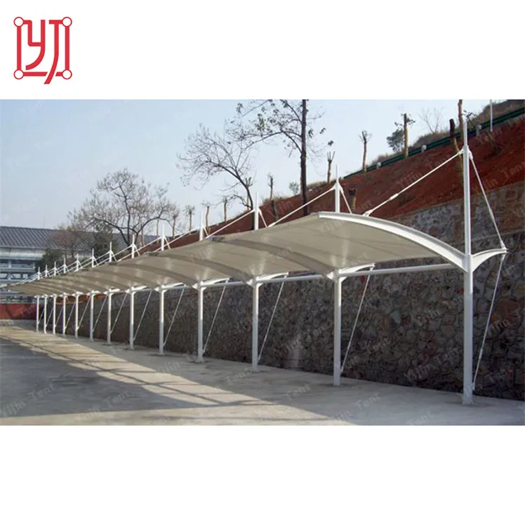 Steel Frame Structure Car Parking Canopy Design from China Yijin