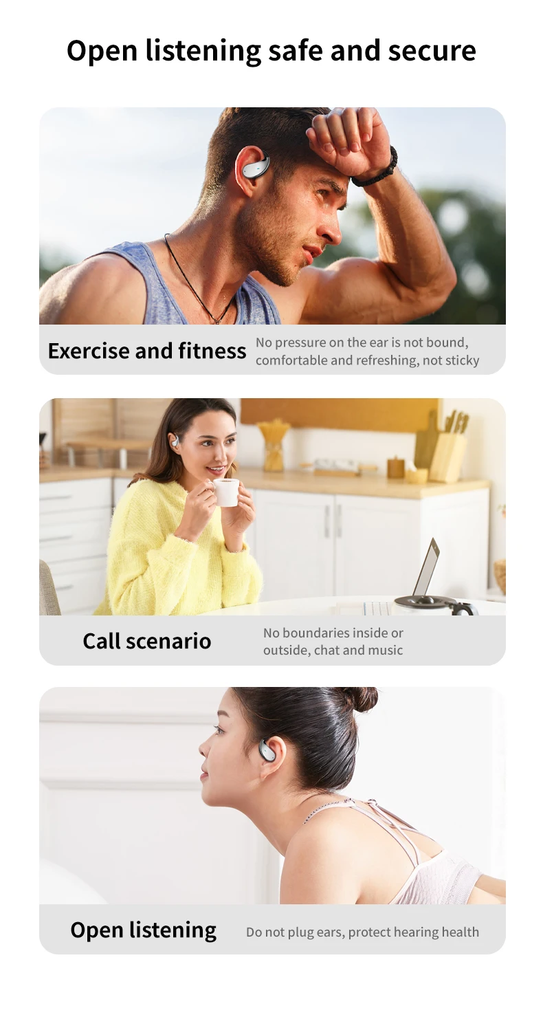 TWS Wireless Earbuds Full Touch Control Immersive Sound Fast Connection ...
