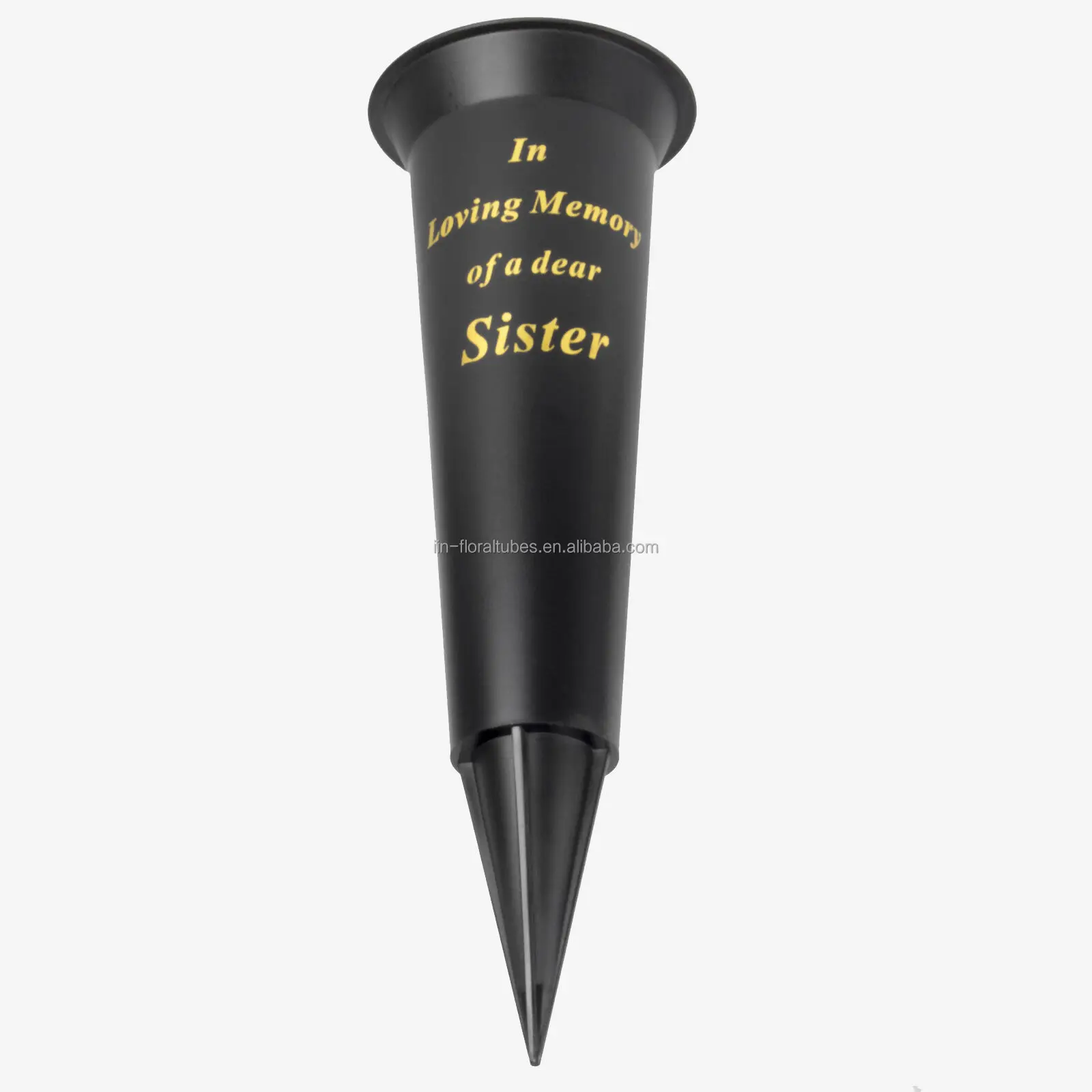 IN LOVING MEMORY - Plastic Grave Spike Vase for Memorials
