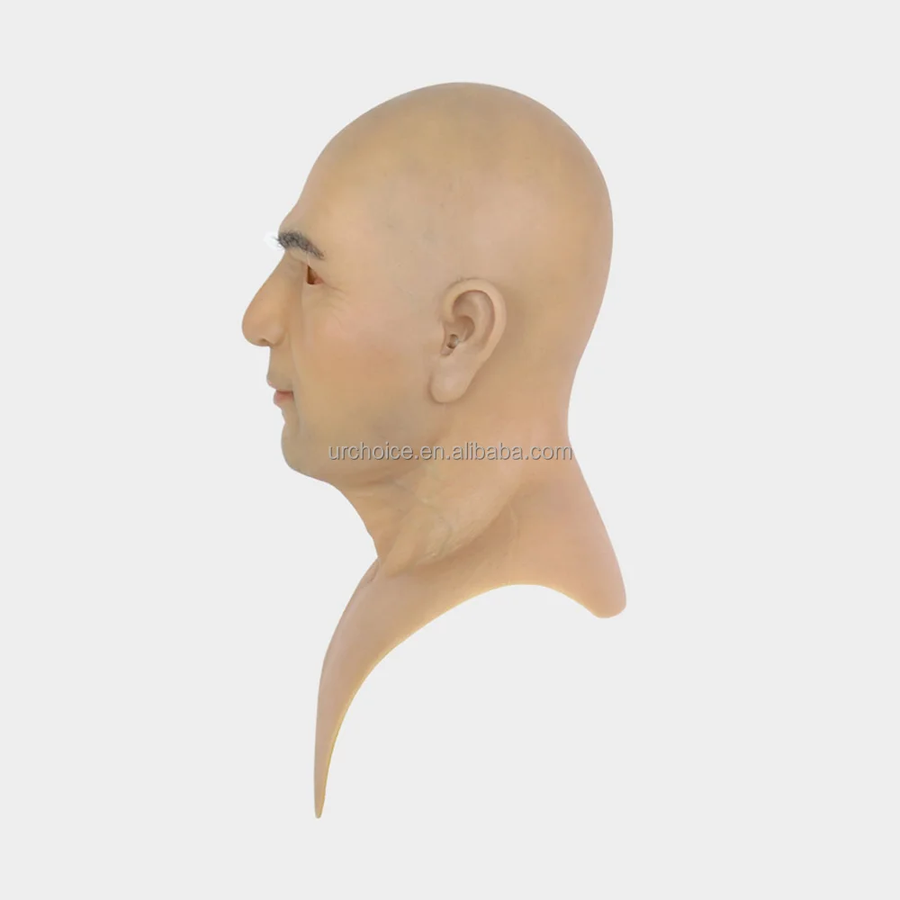 Realistic Silicone Male Head Mask for Cosplay & Crossdress