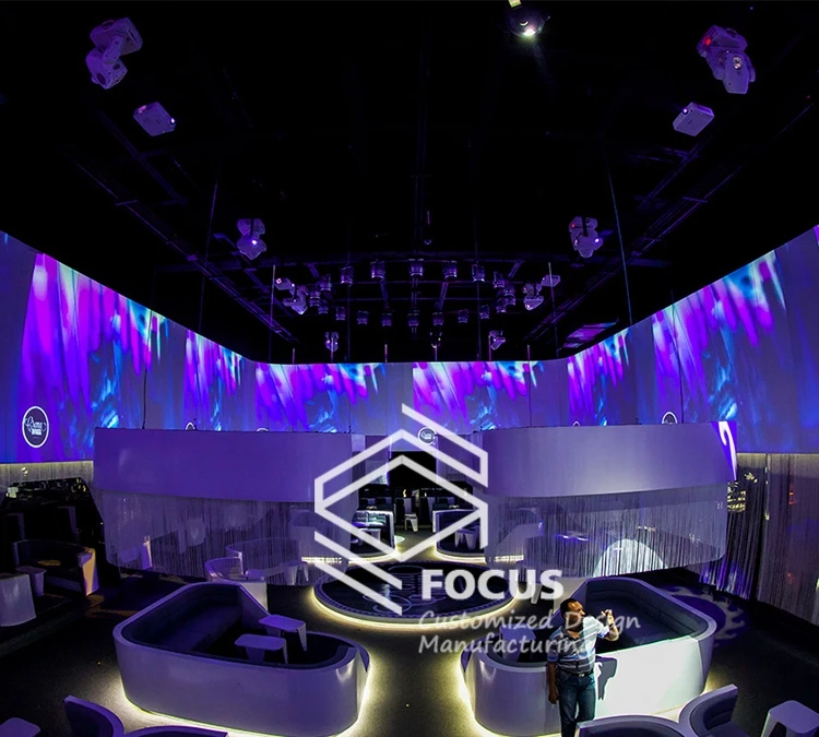 Customized LED Music Bar Counter Design for Night Clubs