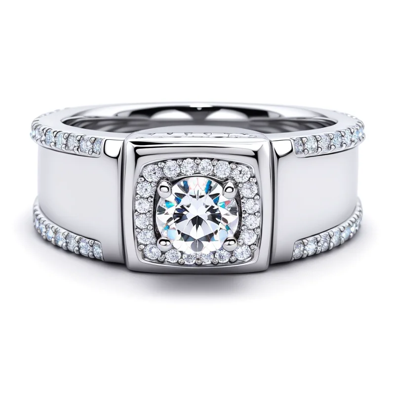 Men's Stylish And Elegant Fine Jewelry Ring With Claw Setting Prong ...