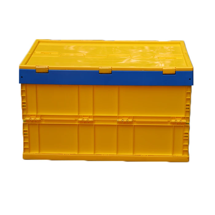 Join Foldable Plastic Storage Box Collapsible Crate With Lid Vented ...