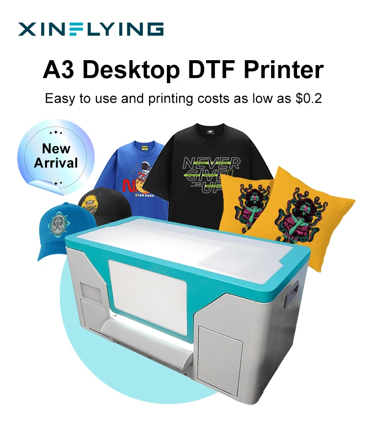 XinFlying Desktop Dtf Printer A3 with Xp600 Printhead 30cm Impresora Dtf Printer with Oven for ...