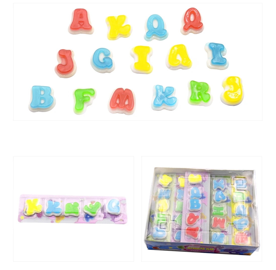 Wholesale Multi Colored Alphabet Shape Soft Gummy Candy Fruit Jelly ...