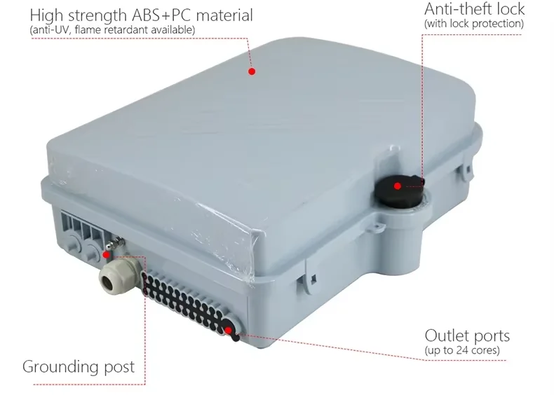 24 Core Fiber Distribution Box - CTO Gpon & IP 65 Support