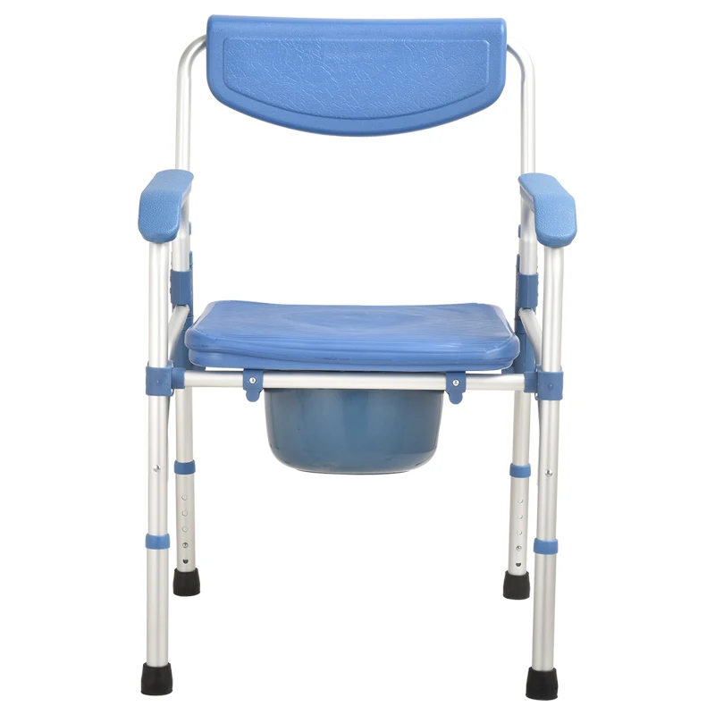KDB Height Adjustable Commode Chair with Bedpan for Disabled