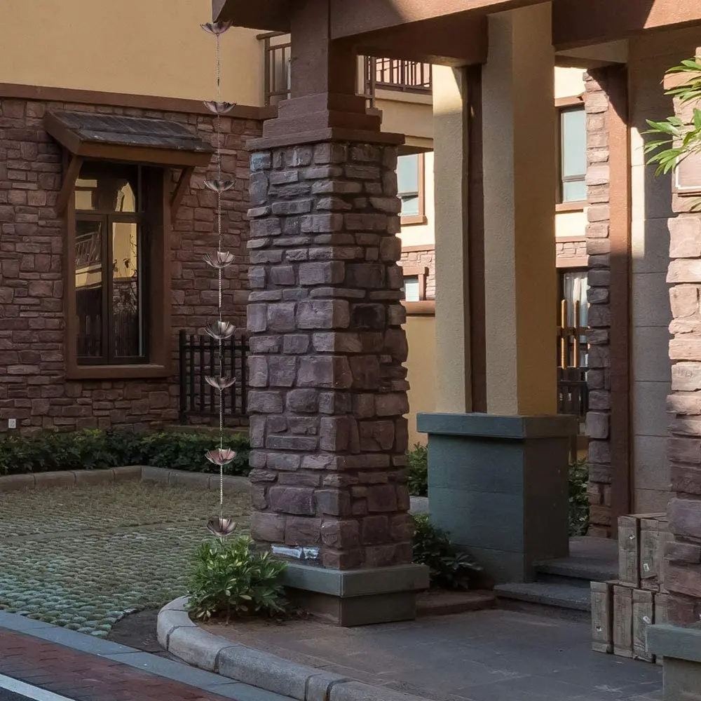 Corten Steel Rain Chains - Stylish Garden Decor Solutions