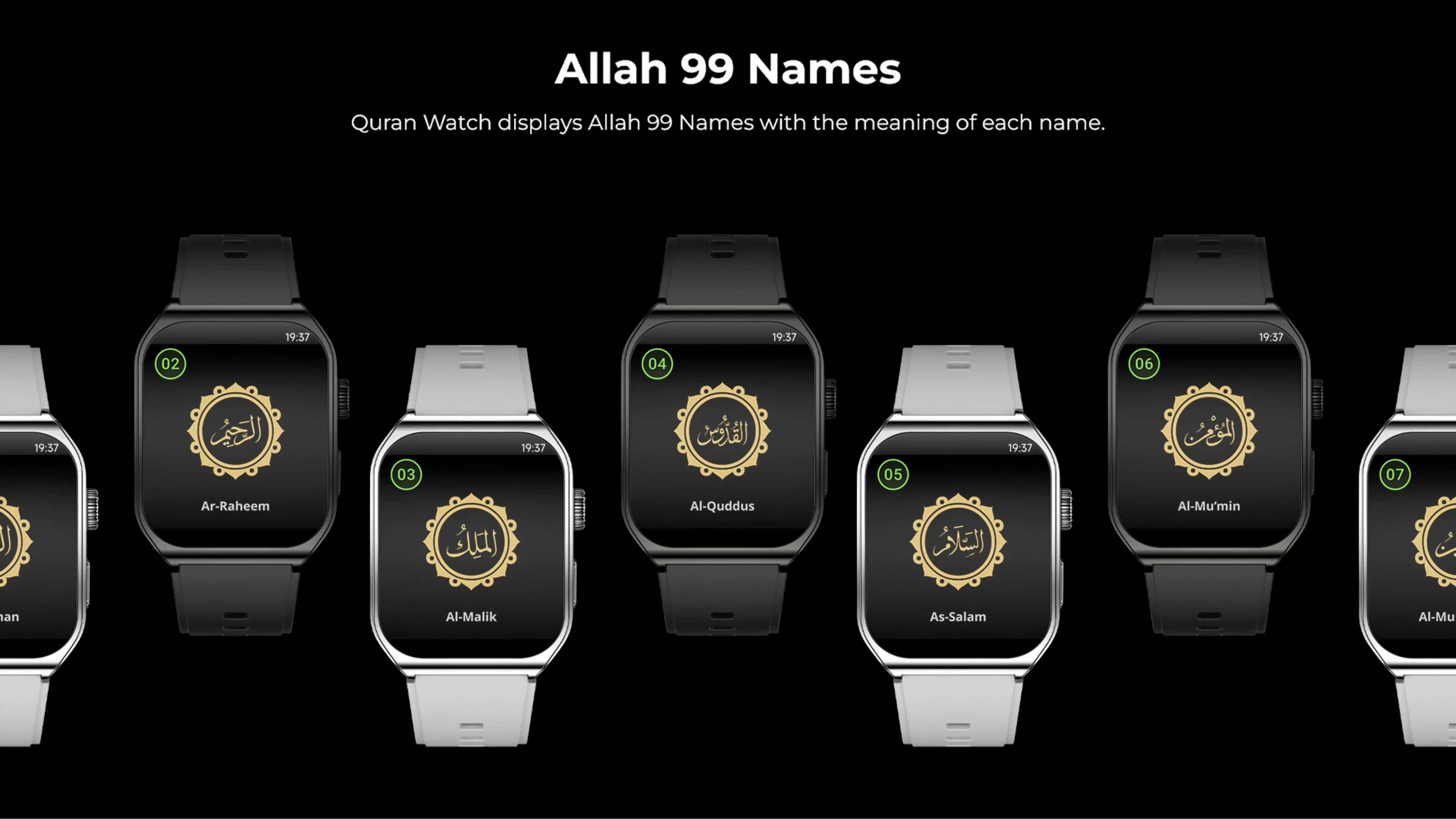 Islamic Smartwatch Storage Music Player Prayer Alarm Clock Worship ...