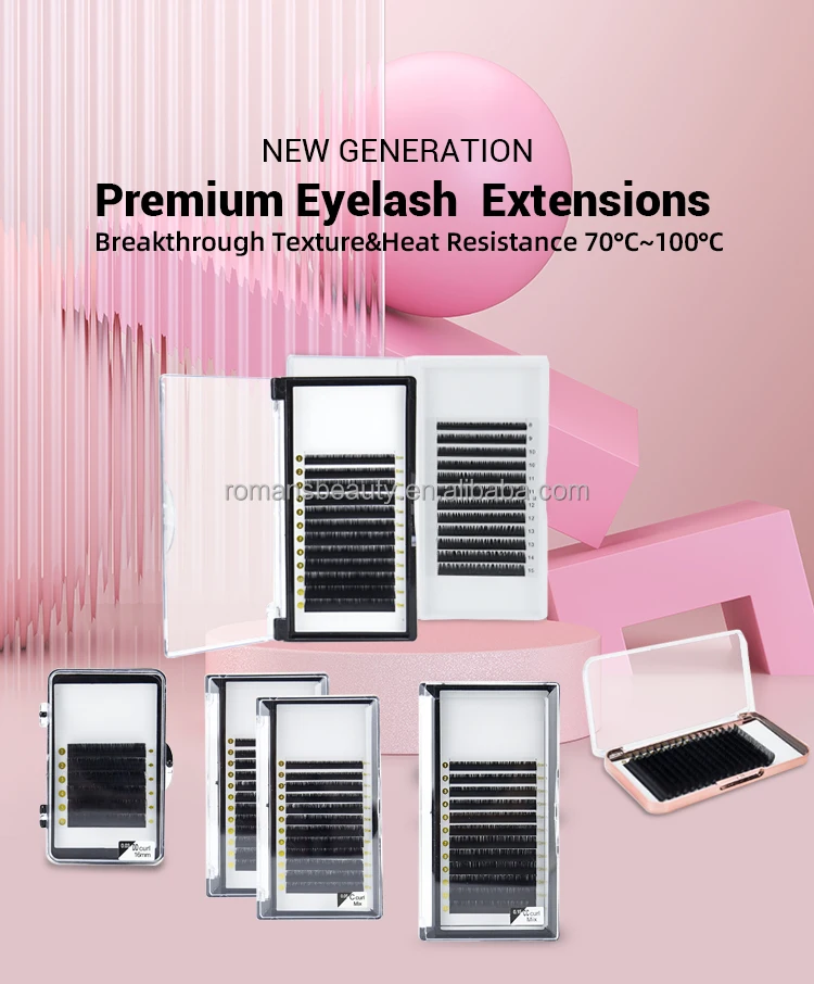 Soft Dark Silk Mink Velvet Jet Matte Black Eyelash Extension Lash Extensions Tray - Buy Private ...