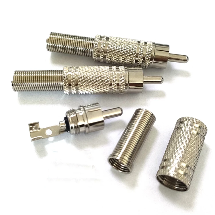 Rca Connector Plug With Spring Coax Audio Nickel Plated Adapter For Ecg ...