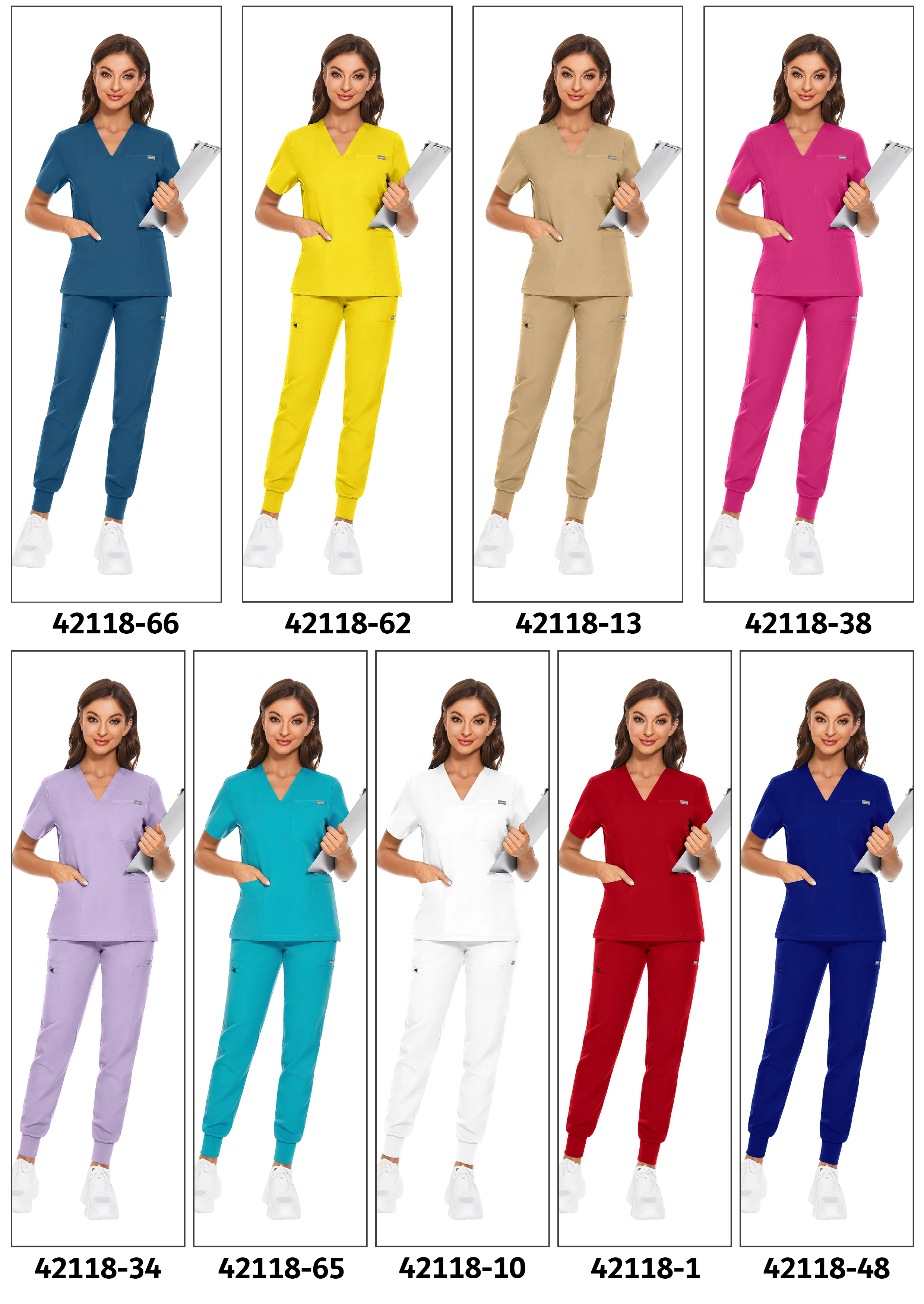 2024 Oem Comfortable Hospital Uniforms For White Color Women Rayon ...