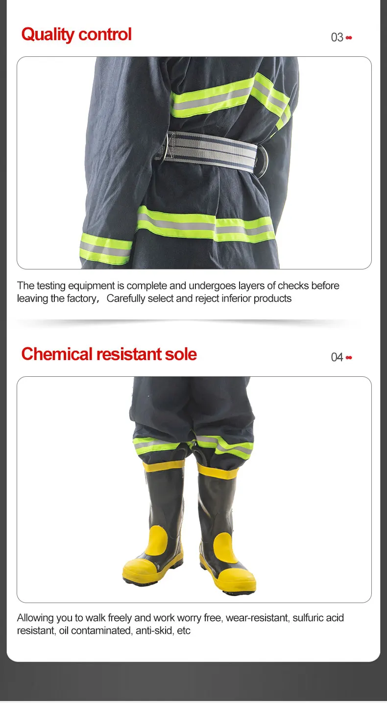 Workwear Safety Fire Fighting Flame Resistant Fighters Fireproof ...