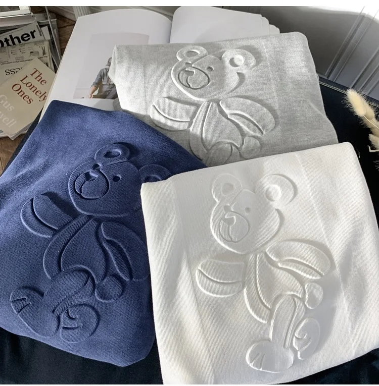 Custom Logo High Quality 3D Embossed Men's T-shirts