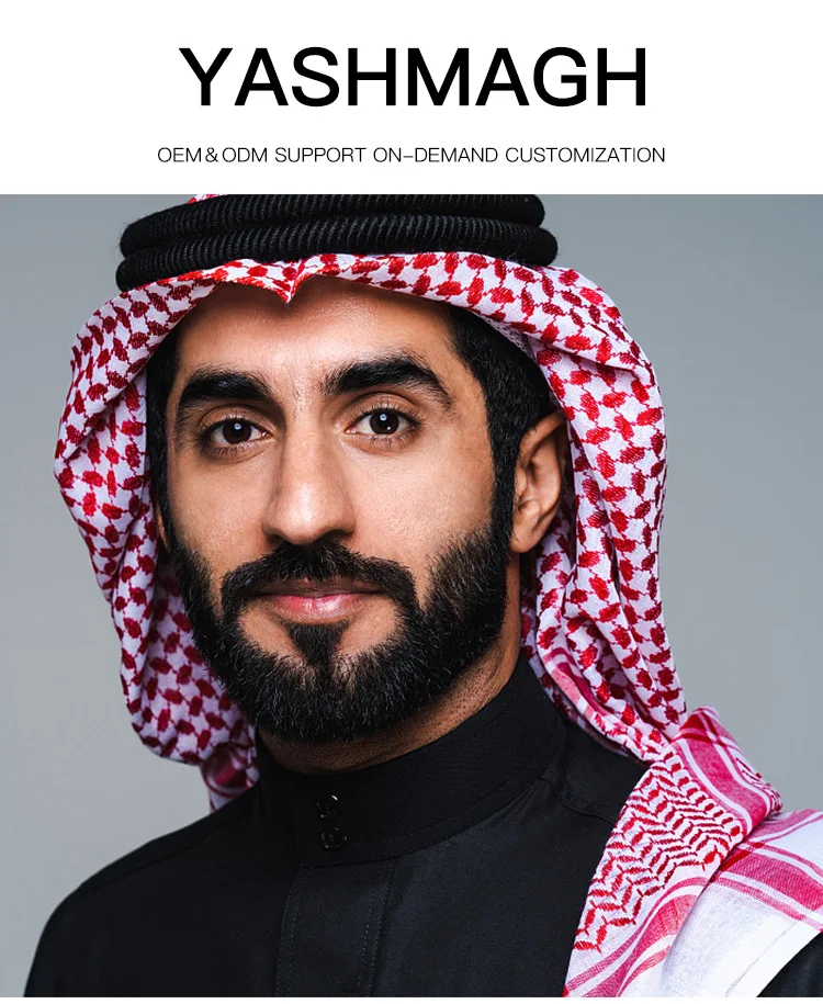 High Quality Polyester Arabic Shemagh Yashmagh Scarf for Men