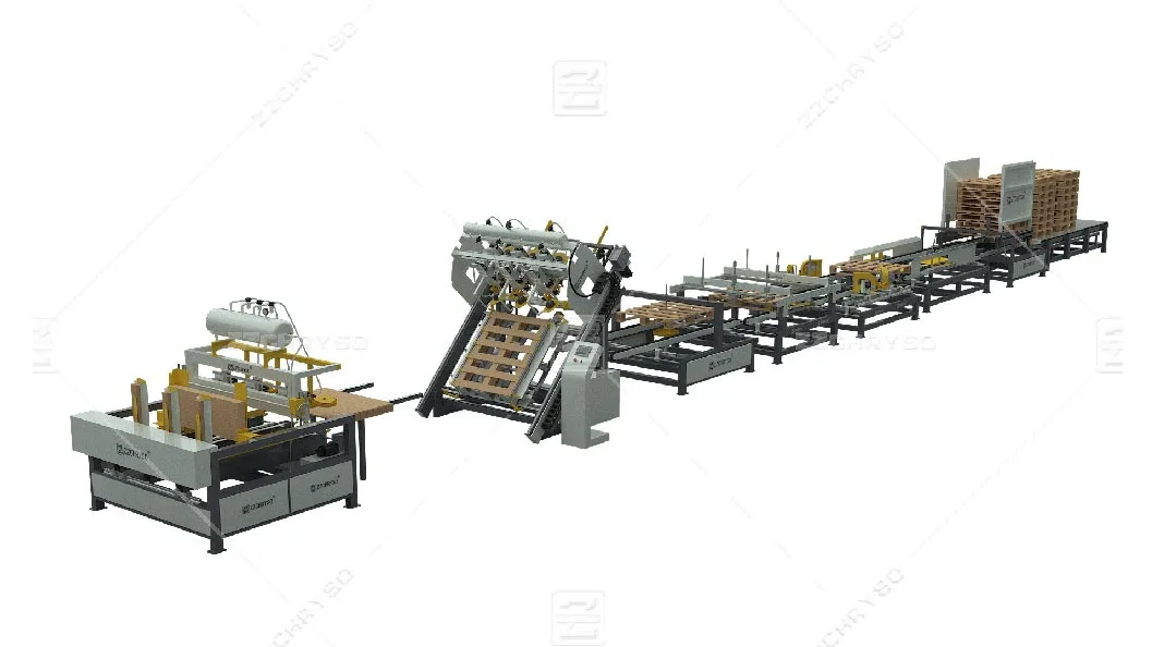 Automatic String Pallet Machine Wooden Pallets Nailing Assemble Machine ...