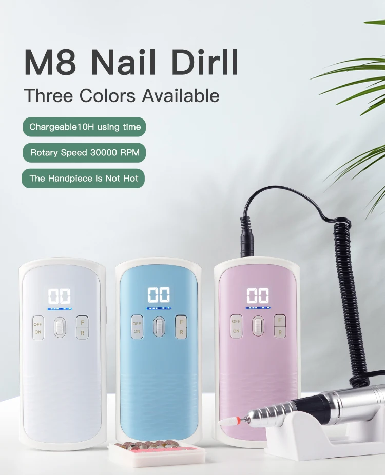 High Quality Portable 35000rpm Cordless Nail Drill Drilling Machine ...