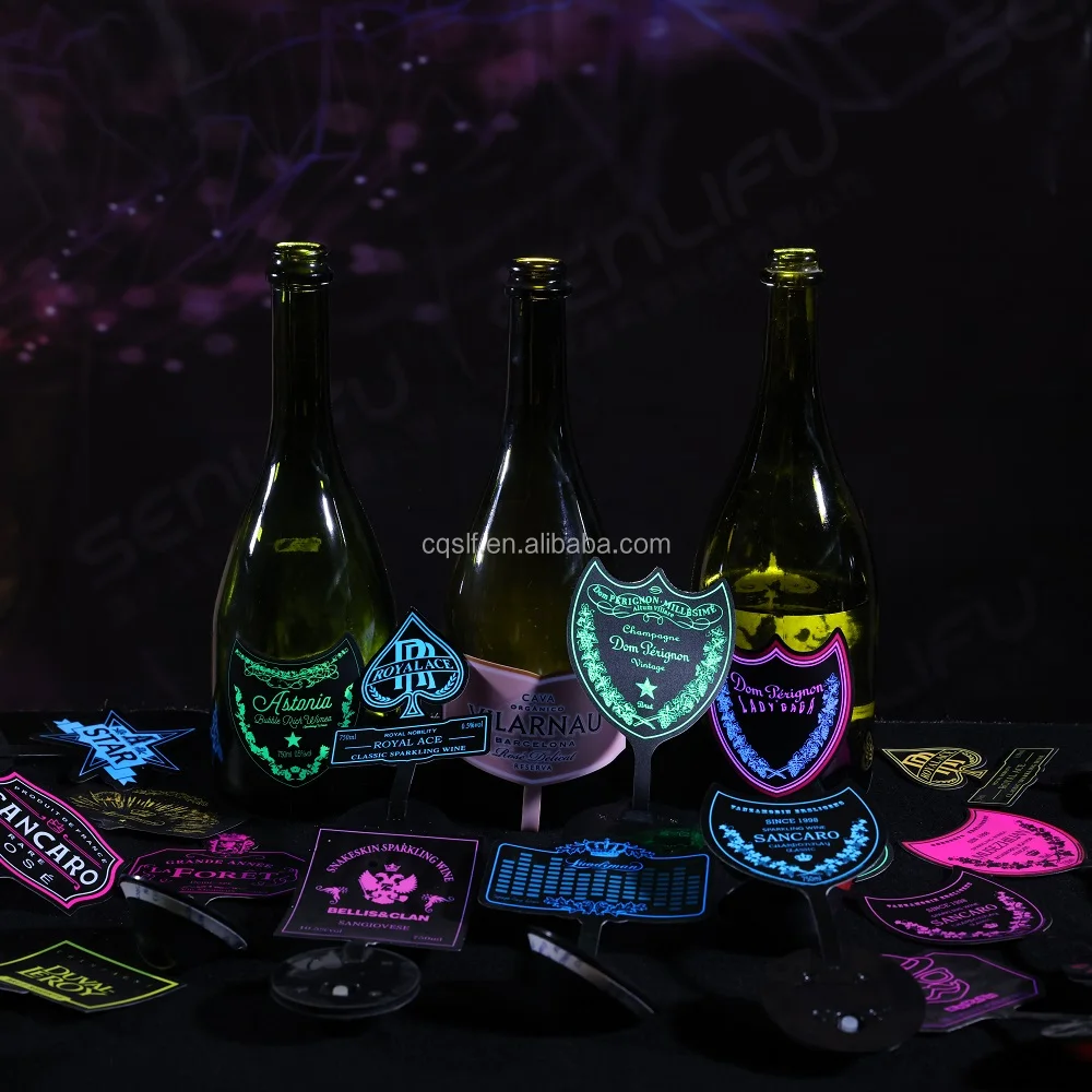 2023 Oem El Label Led Label Luminous Label For Wine Bottle - Buy ...